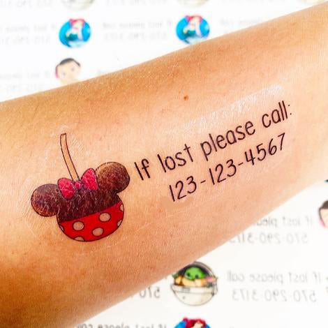 CUSTOM - ANY THEME Contact Phone Number Tattoos – Itty Bits Designs