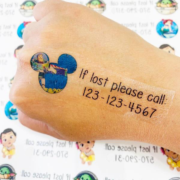CUSTOM - ANY THEME Contact Phone Number Tattoos – Itty Bits Designs